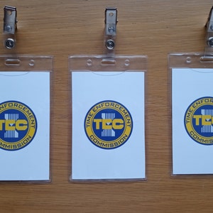 Timecop TEC Officer - Clip-on ID Photo Pass Badge Set Prop Collection ...