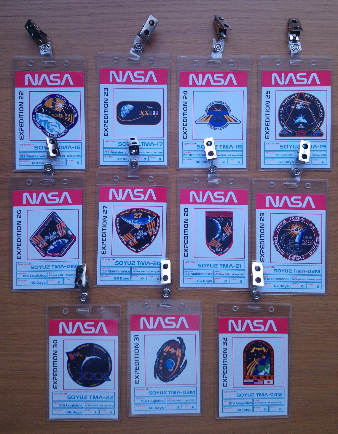 NASA ISS International Space Station Program Clip-on ID | Etsy