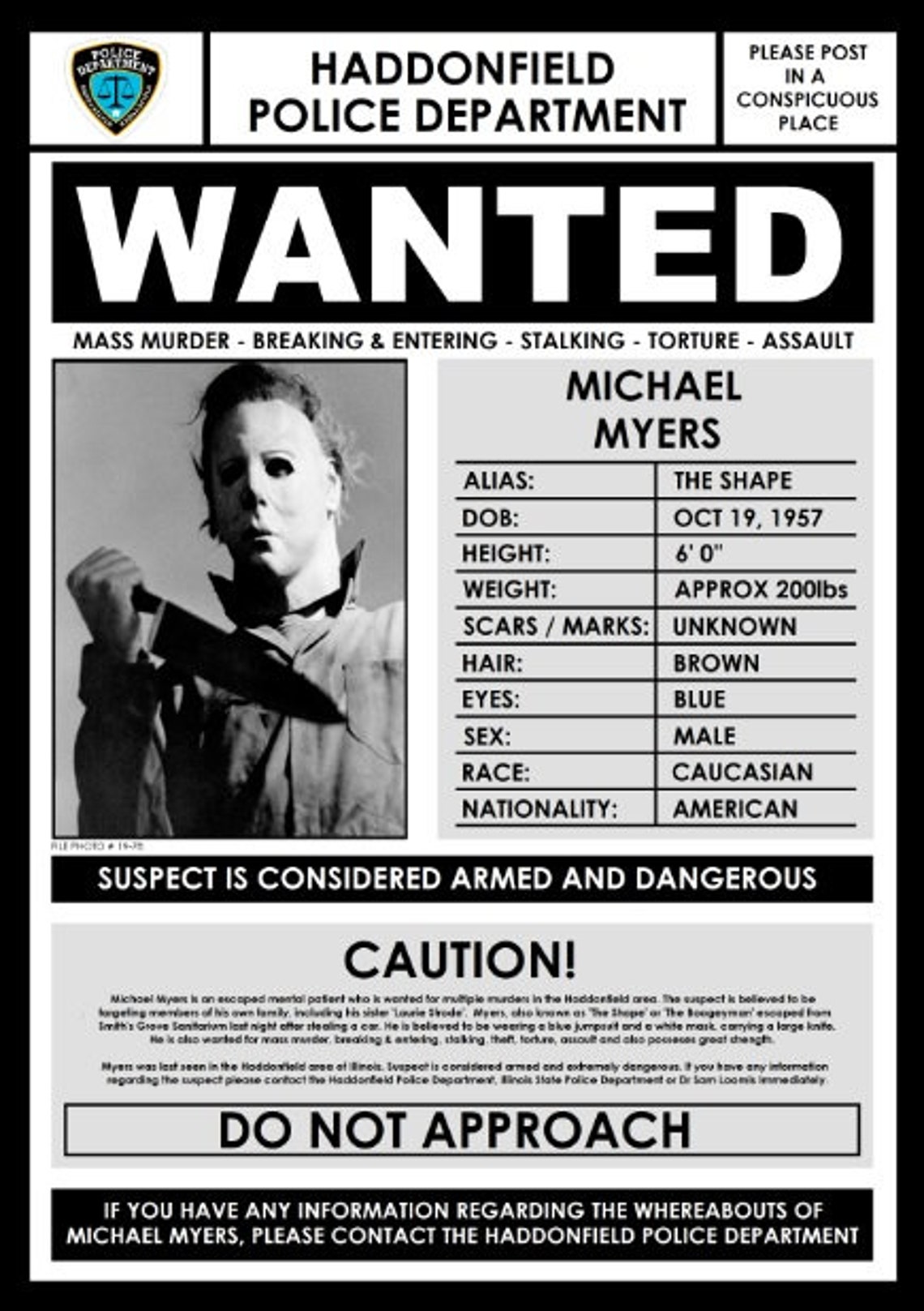 Various Rare Wanted Posters Collection A3 A4 Size Ghostface - Etsy