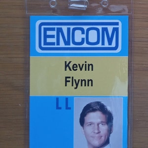TRON Encom Employee - Clip-on ID Photo Pass Badge Set Prop Collection ...