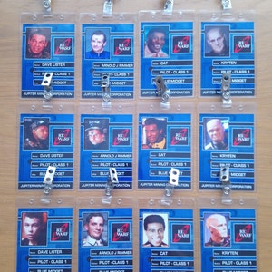 Red Dwarf JMC - Clip-on ID Photo Pass Badge Set Prop Collection Cosplay ...