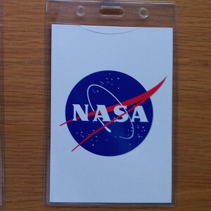 NASA ISS International Space Station Program Clip-on ID | Etsy