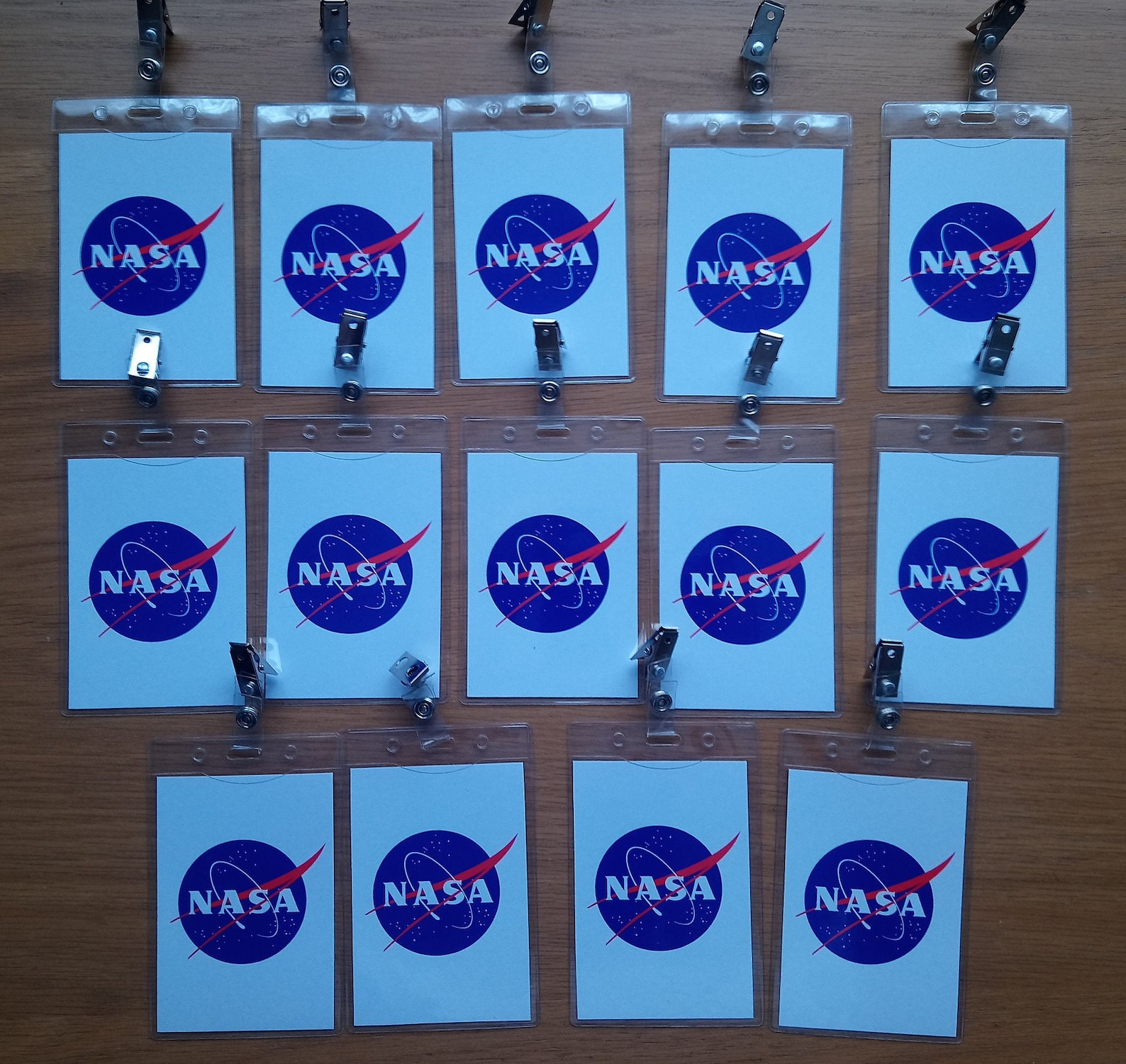 NASA Apollo Program - Clip-on ID Photo Pass Badge Set Prop Collection ...