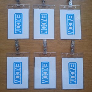 TRON Encom Employee - Clip-on ID Photo Pass Badge Set Prop Collection ...