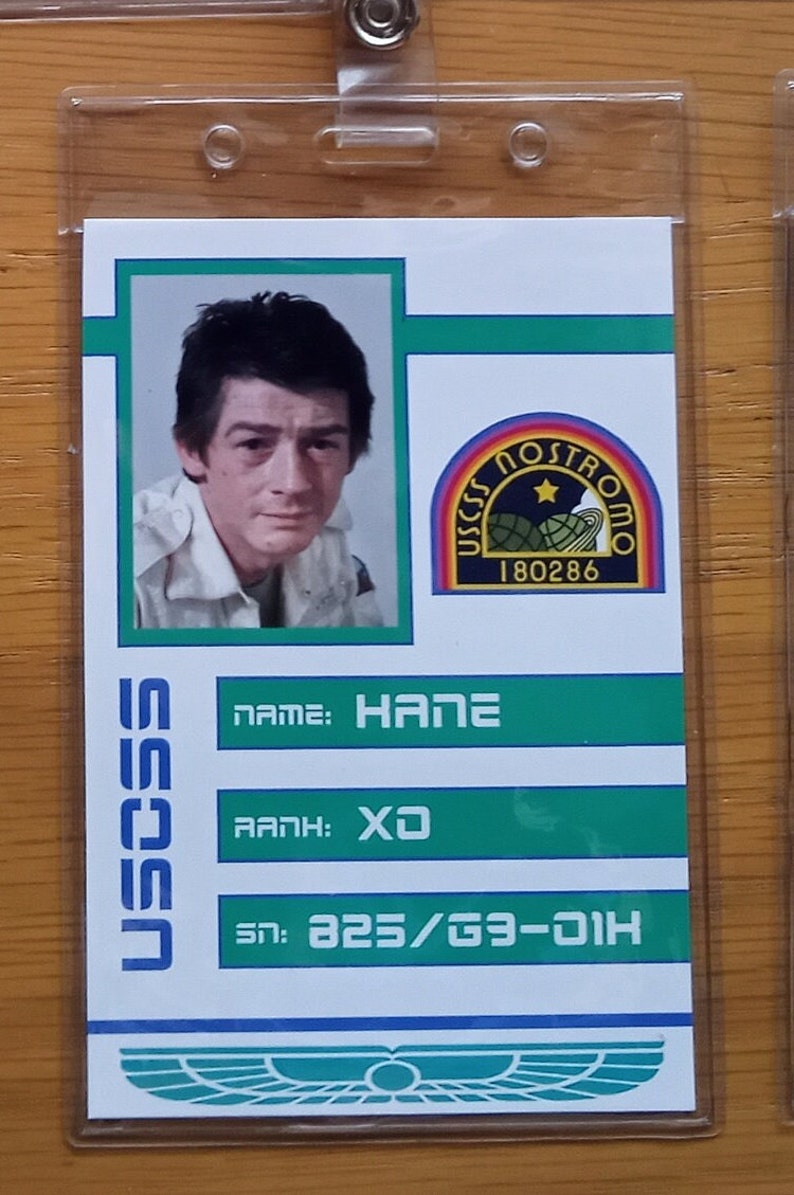 Alien USCSS Nostromo Crew - Clip-on ID Photo Pass Badge Set Prop ...