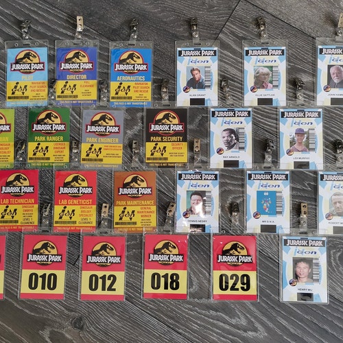 Jurassic Park Clip-on Ingen ID Photo Pass Badge Set Prop - Etsy