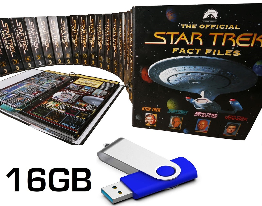 Star Trek Fact Files USB Memory Stick 16GB - Complete Collection - Etsy