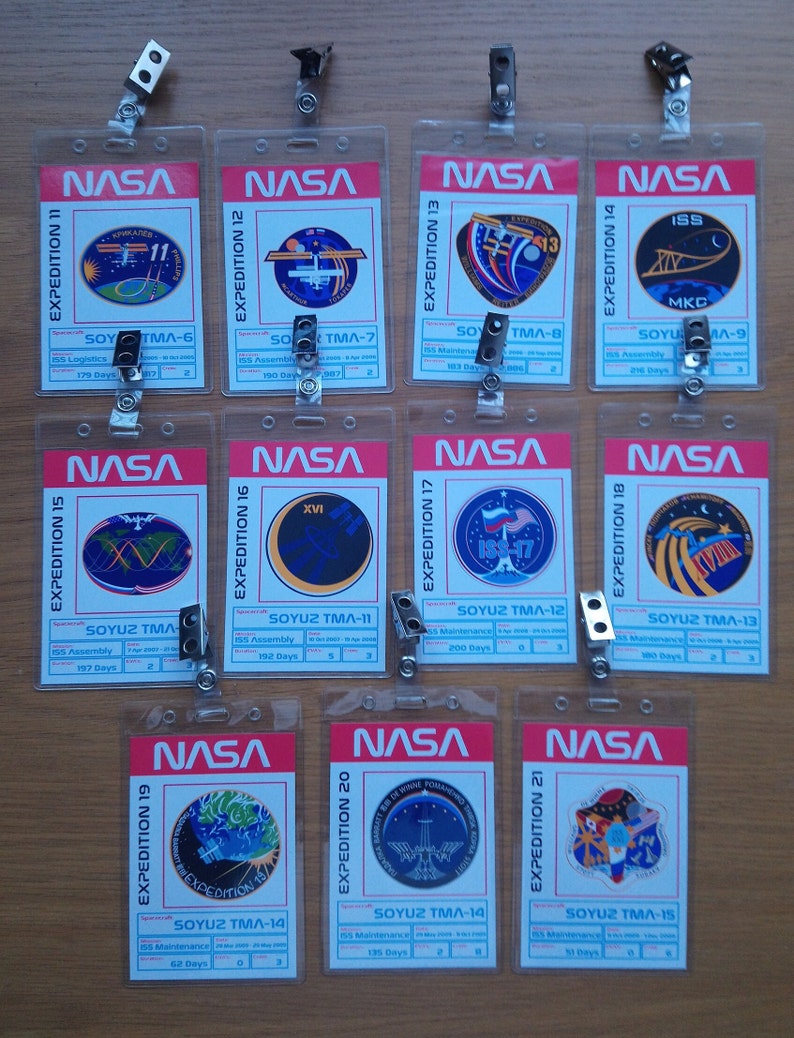 NASA ISS International Space Station Program - Clip-on ID Photo Pass ...
