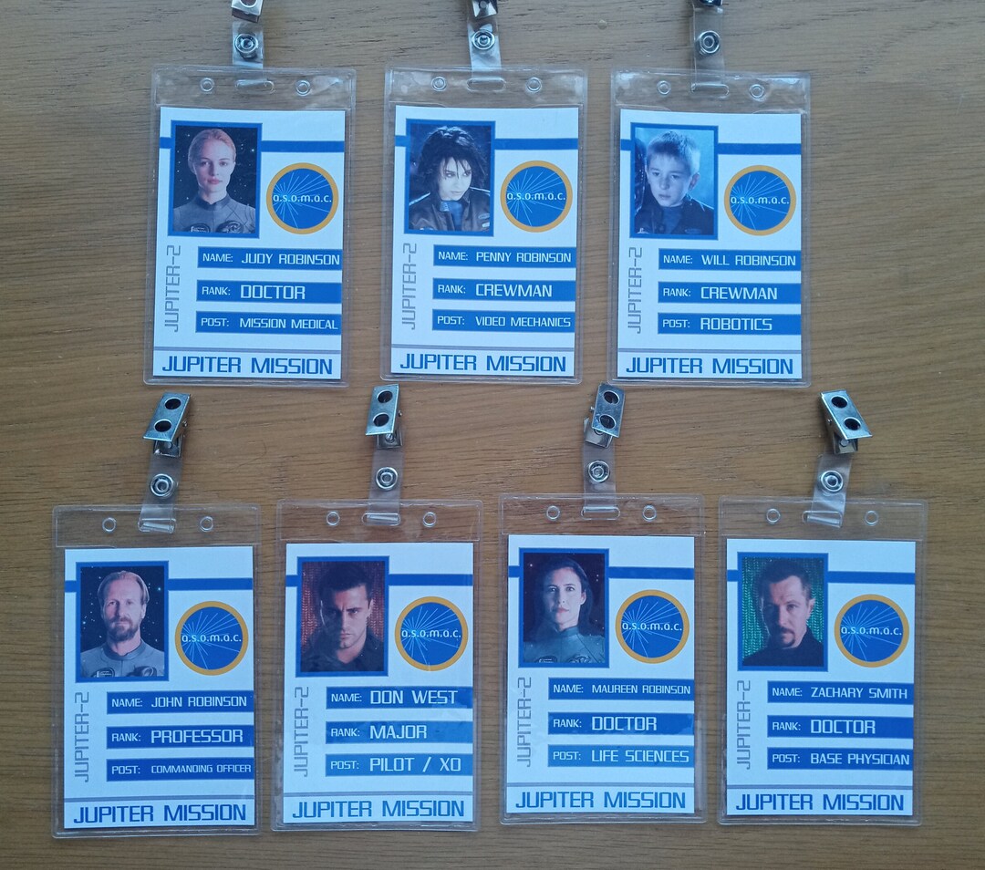 Lost in Space 1998 Movie Crew - Clip-on ID Photo Pass Badge Set Prop ...