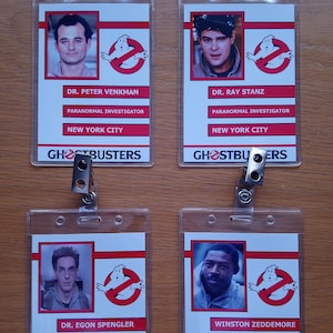 Ghostbusters - Clip-on ID Photo Pass Badge Set Prop Collection Cosplay - Etsy