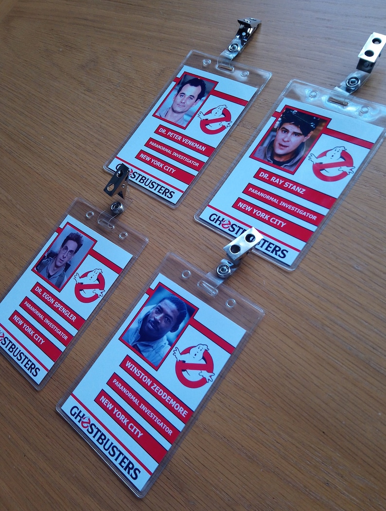 Ghostbusters - Clip-on ID Photo Pass Badge Set Prop Collection Cosplay ...