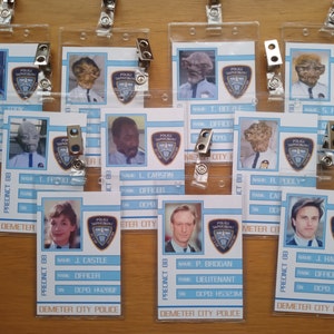 Space Precinct - Clip-on ID Photo Pass Badge Set Prop Collection ...
