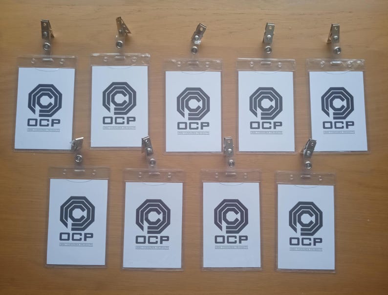 Robocop OCP - Clip-on ID Photo Pass Badge Set Prop Collection Cosplay ...