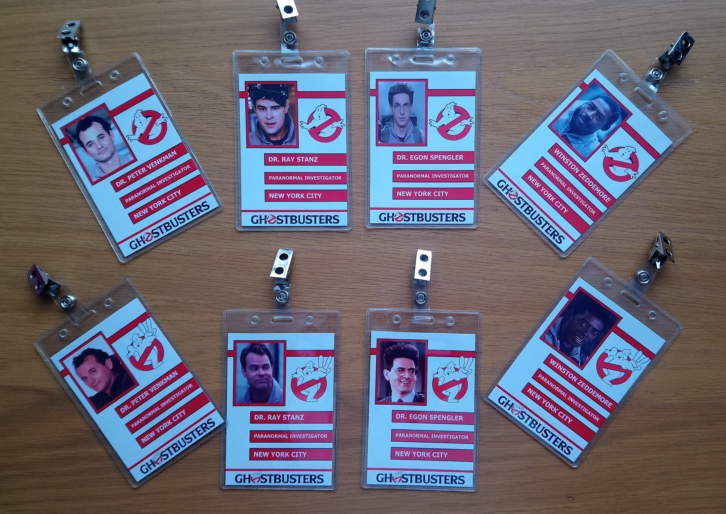 Ghostbusters Clip-on ID Photo Pass Badge Set Prop Collection - Etsy