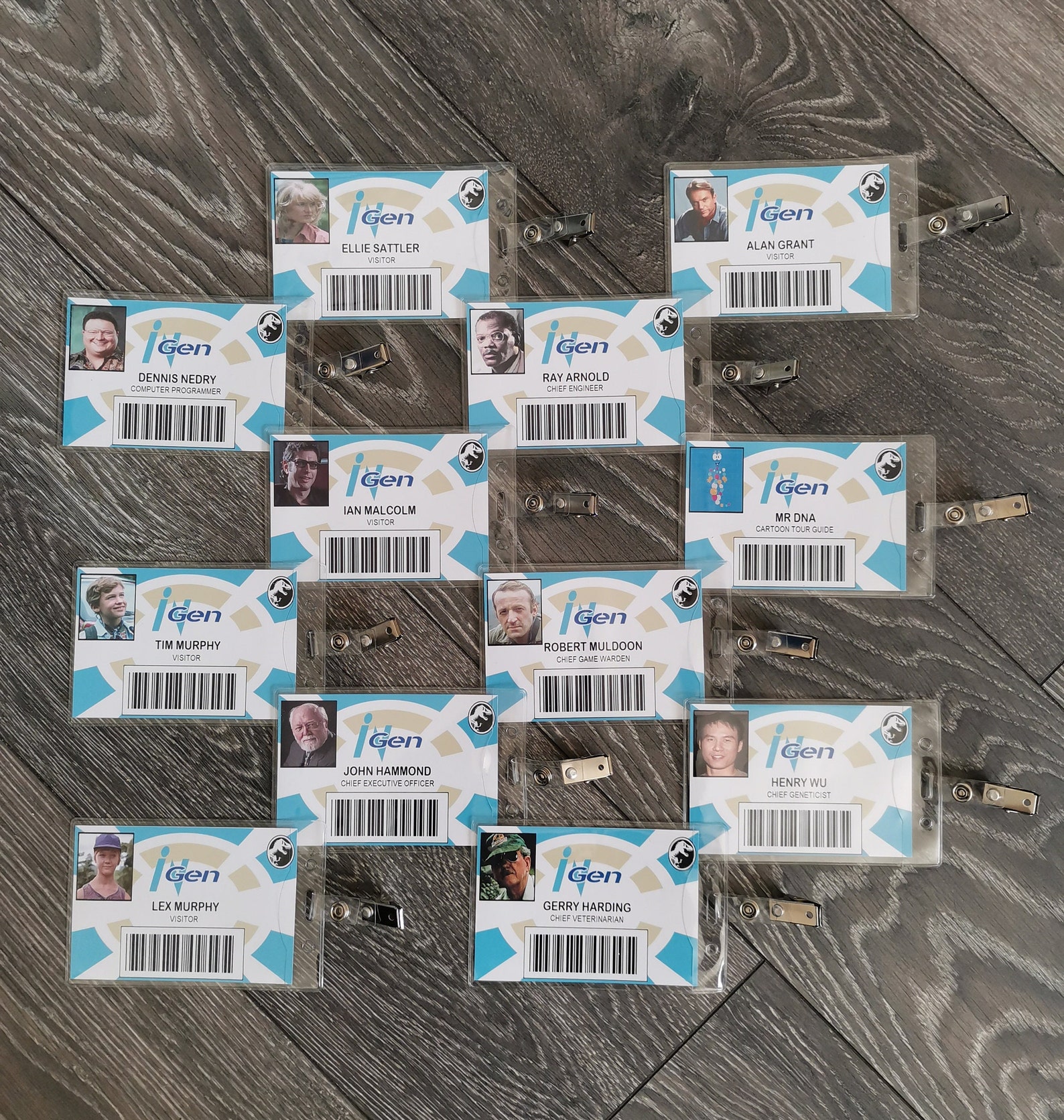Jurassic Park Clip-on Ingen ID Photo Pass Badge Set Prop - Etsy
