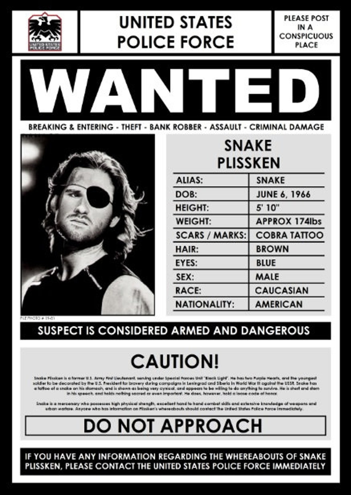 Various Rare Wanted Posters Collection A3 A4 Size Ghostface - Etsy