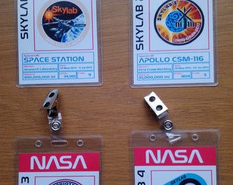 NASA Mars Program Clip-on ID Photo Pass Badge Set Prop | Etsy