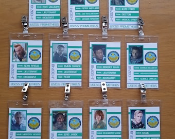 Alien USCSS Nostromo Crew Clip-on ID Photo Pass Badge Set Prop ...