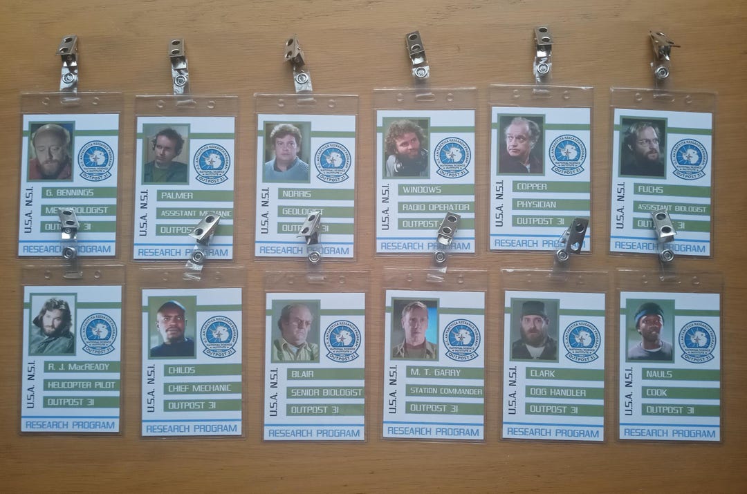 The Thing 1982 Outpost 31 Research Station - Clip-on ID Photo Pass ...