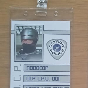 Robocop OCP - Clip-on ID Photo Pass Badge Set Prop Collection Cosplay ...