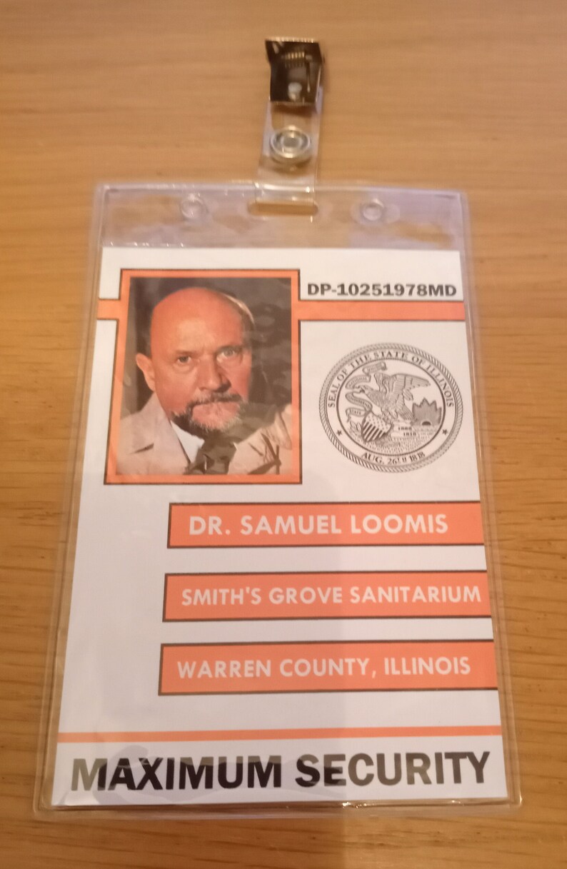 Dr Samuel 'sam' Loomis Halloween Clip-on ID Photo - Etsy