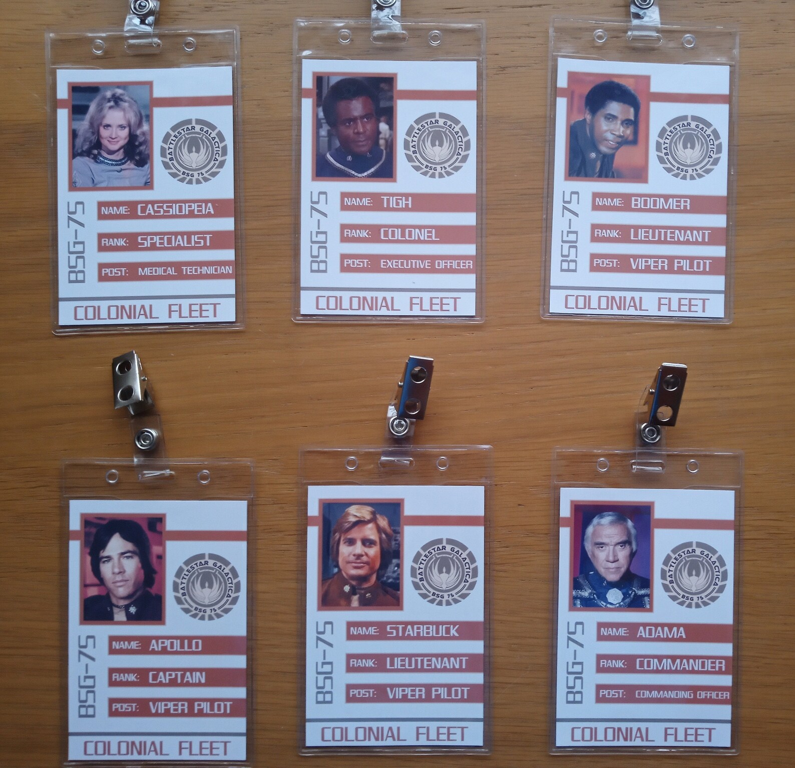 Battlestar Galactica Original 1978 - BSG - Colonial Crew - Clip-on ID ...