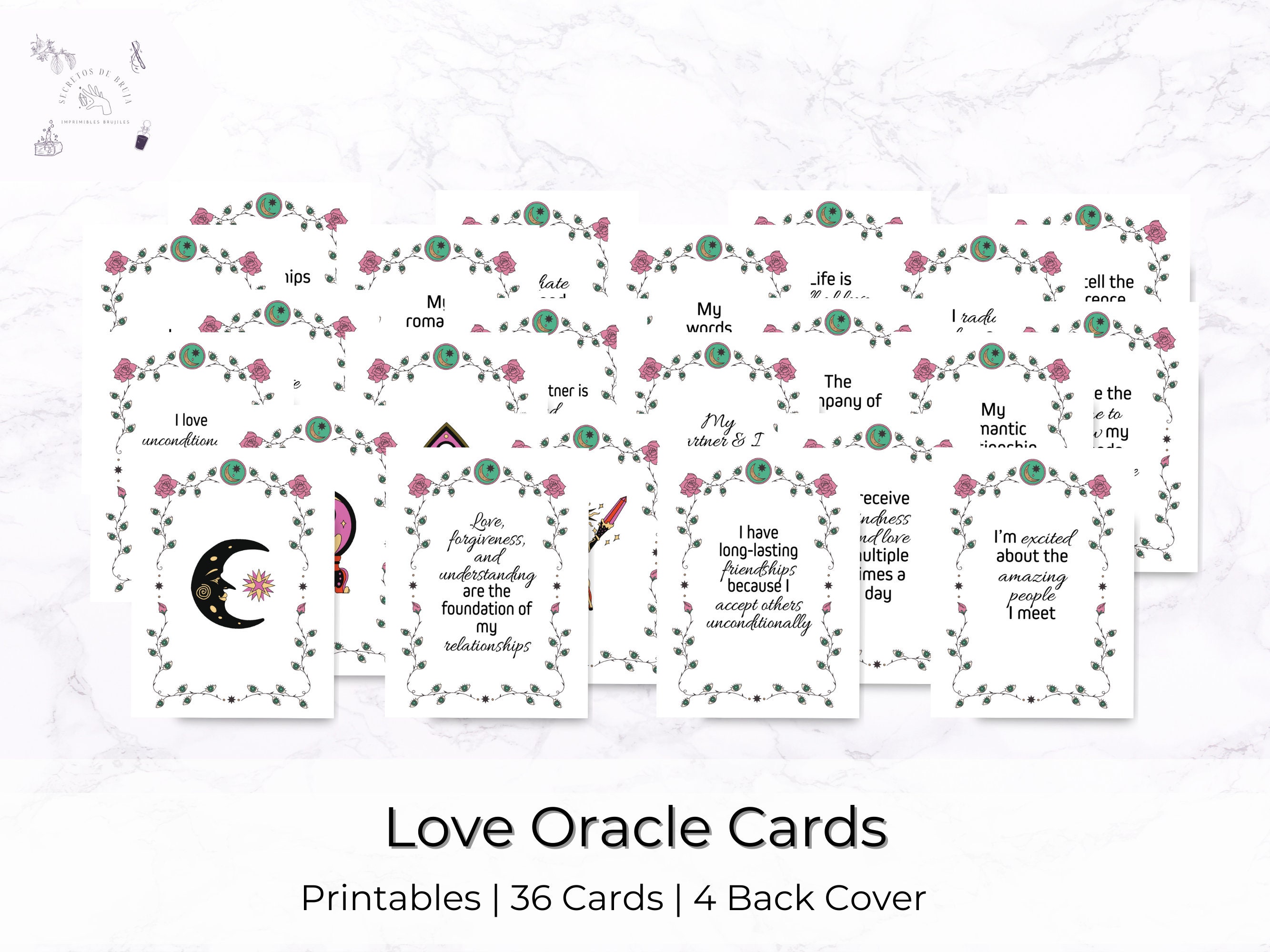 Love Oracle Cards Printables | Relationships Oracle Divination Cards ...