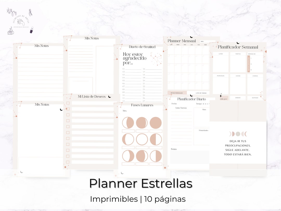 Spanish Daily Planner | Printable Planner | Weekly Planner | Undated ...