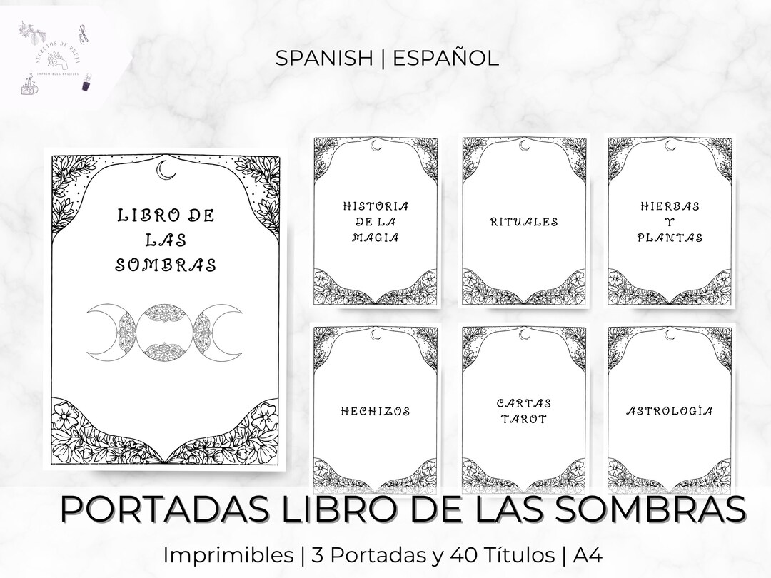 Covers of the Book of Shadows | Grimoire Cover | Printable Grimoire ...