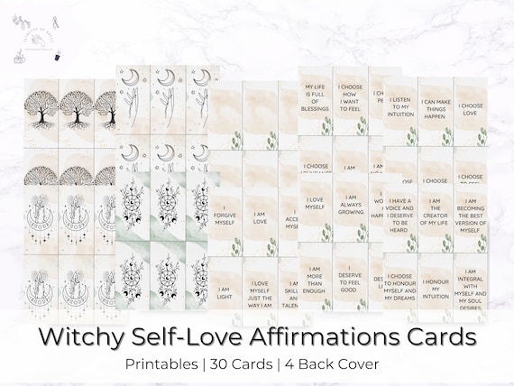 Self-love Affirmations Oracle Cards Oracle Cards Printables | Etsy