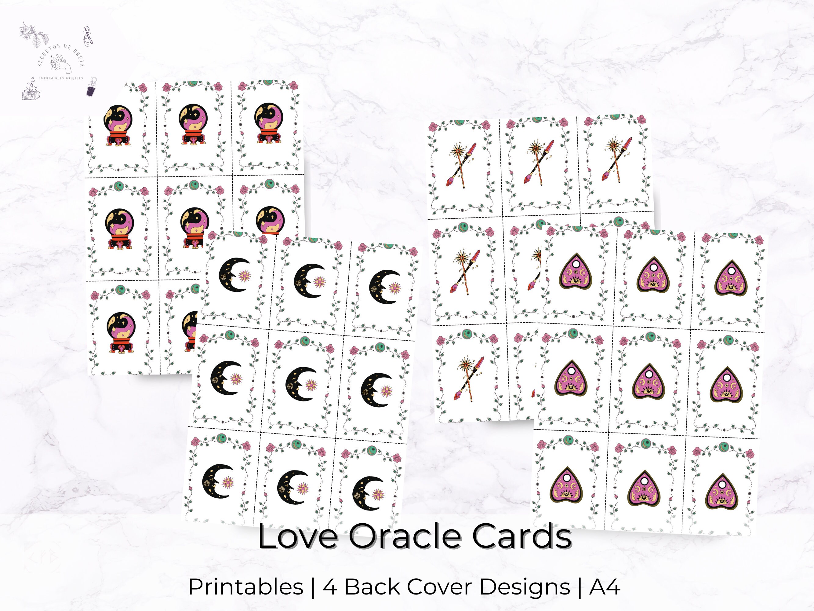 Love Oracle Cards Printables | Relationships Oracle Divination Cards ...