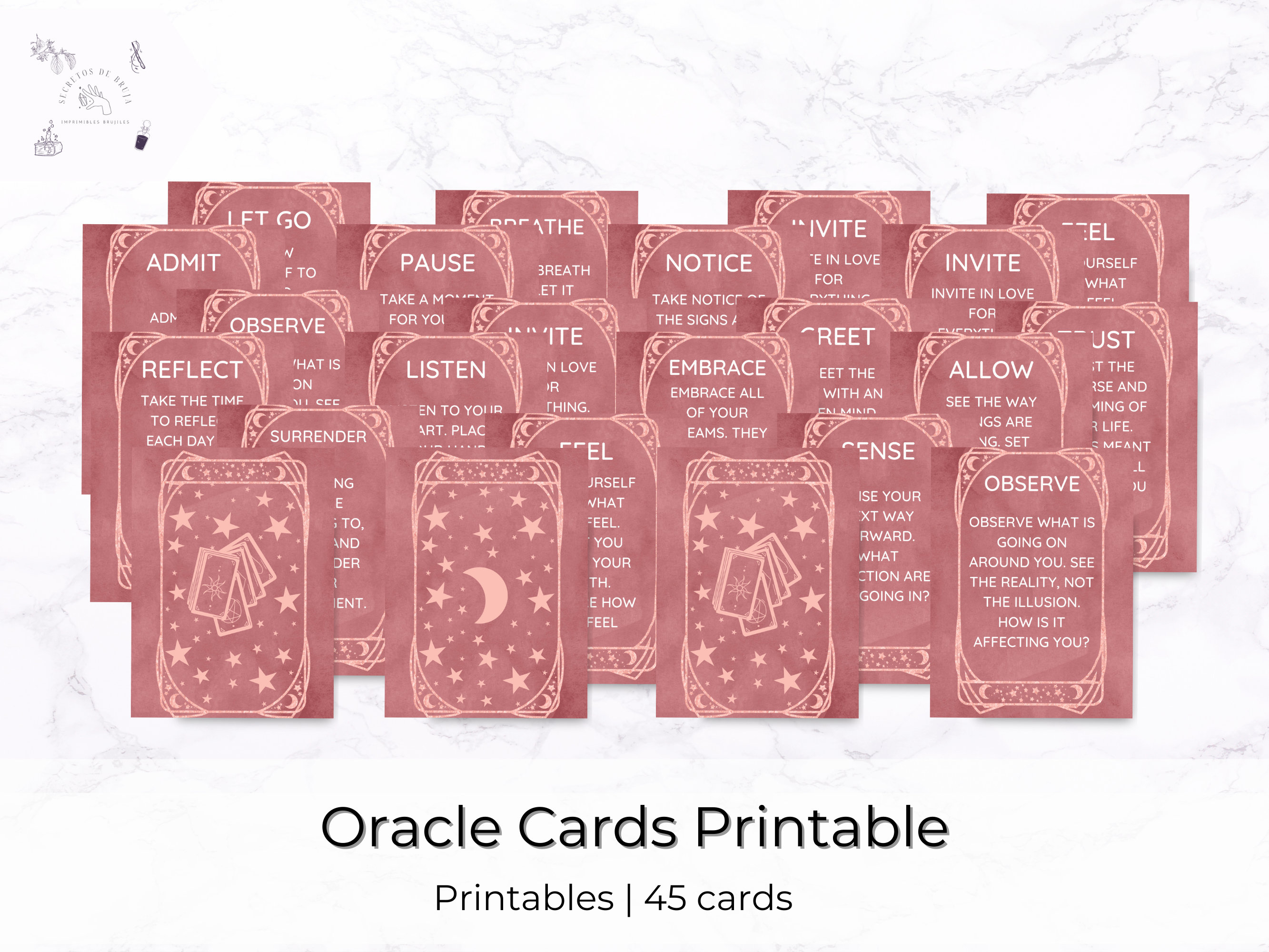Oracle Cards Printables | Oracle Divination Cards | Oracle Card Deck ...
