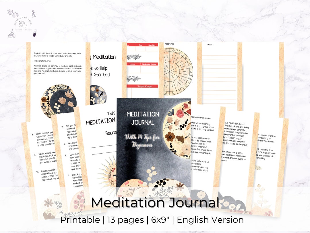 Meditation Journal Printable | Digital Meditation Planner | Meditation ...