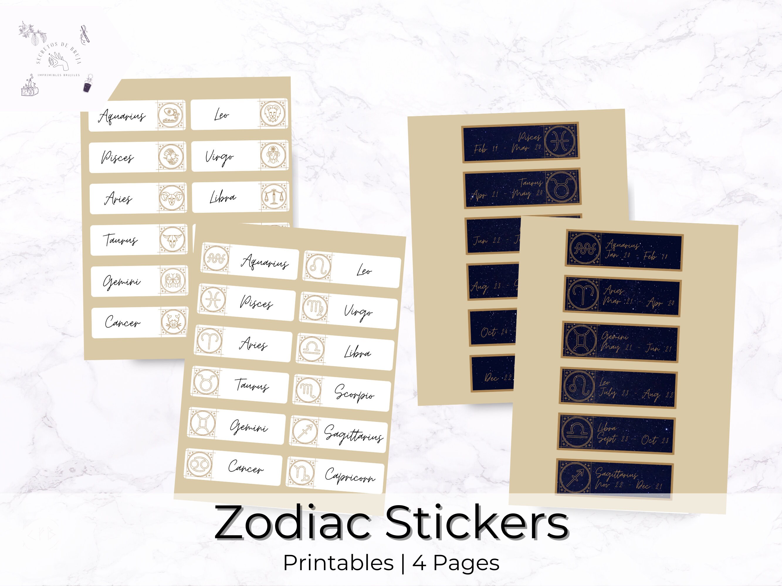 Zodiac Journal | Horoscope Diary | Astrology Planner | Zodiac Diary ...