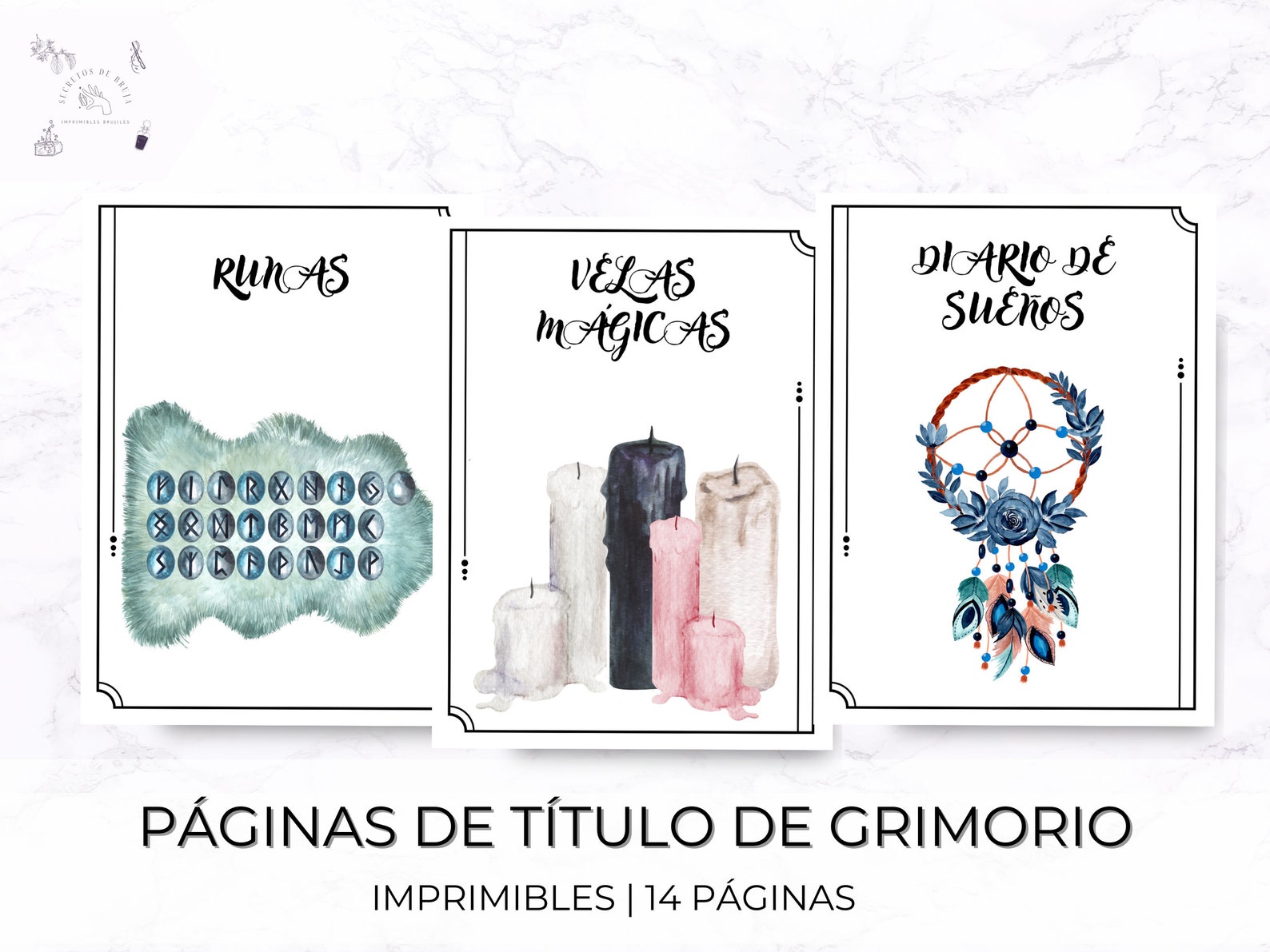 Book of Shadows Covers Spanish | Grimoire Cover | Printable Grimoire ...