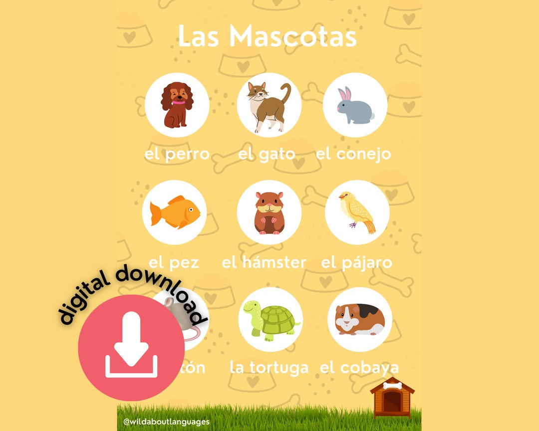 Spanish Pets Digital Download Poster - Etsy