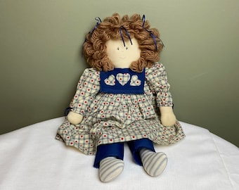 Folk Art Rag Doll | Etsy