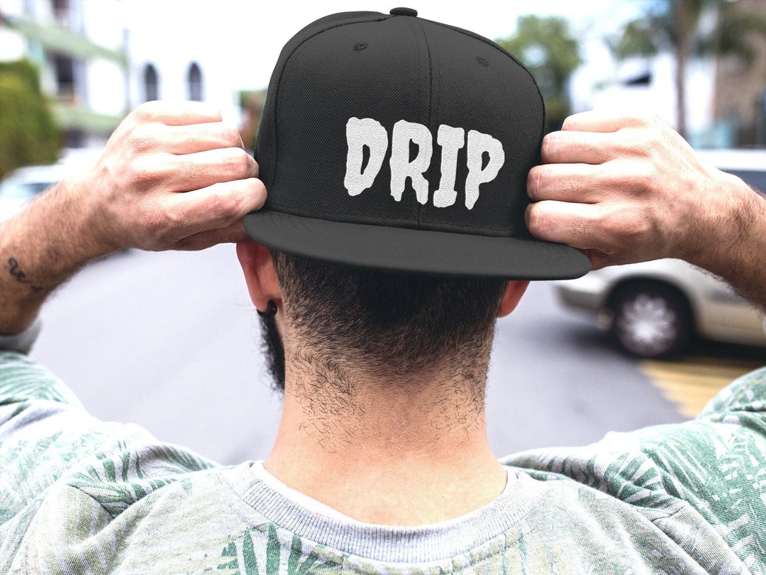 Drip Drip, Flat Brim Hat, Cool Festival Hats, Men's Cap, Cool Hats ...