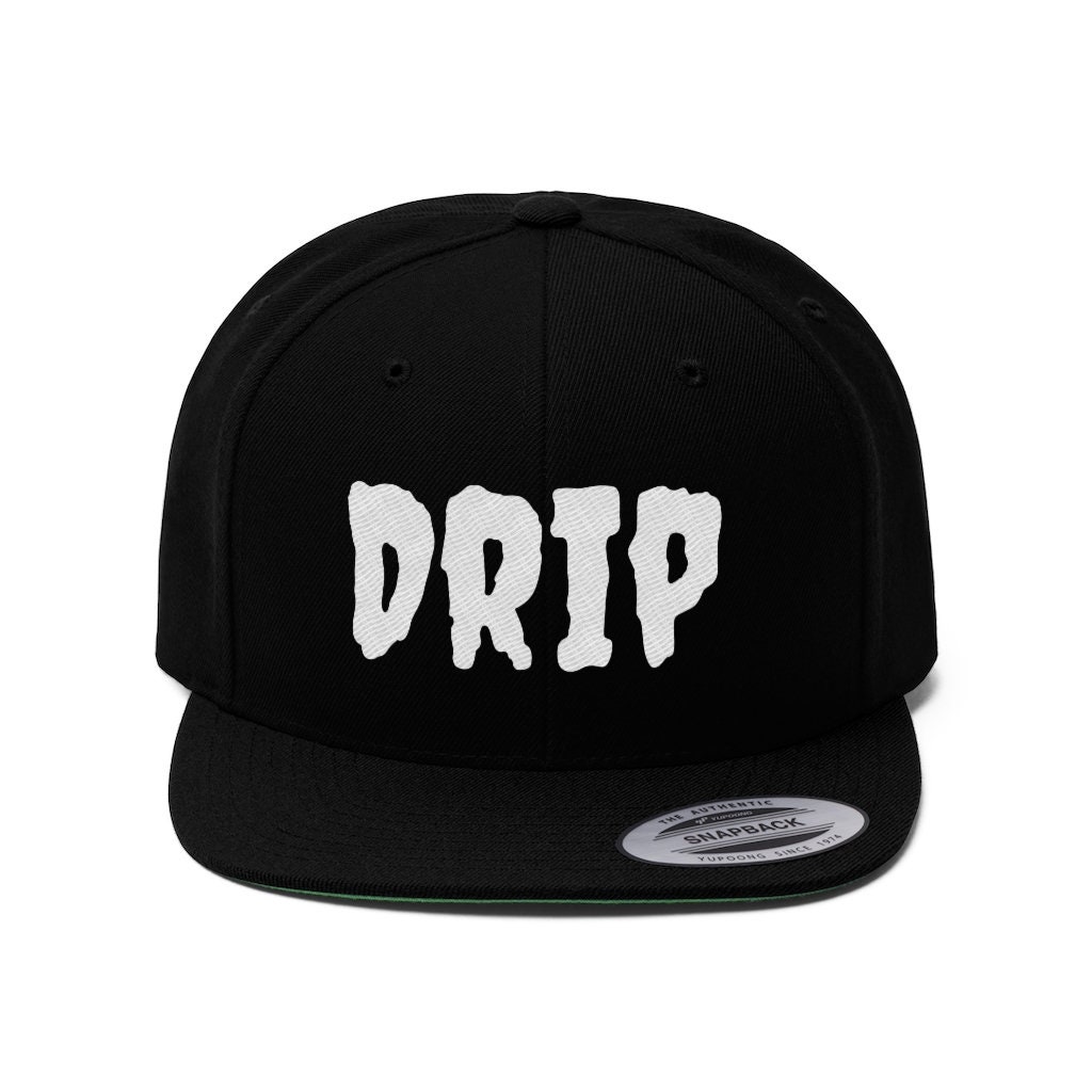Drip Drip, Flat Brim Hat, Cool Festival Hats, Men's Cap, Cool Hats ...