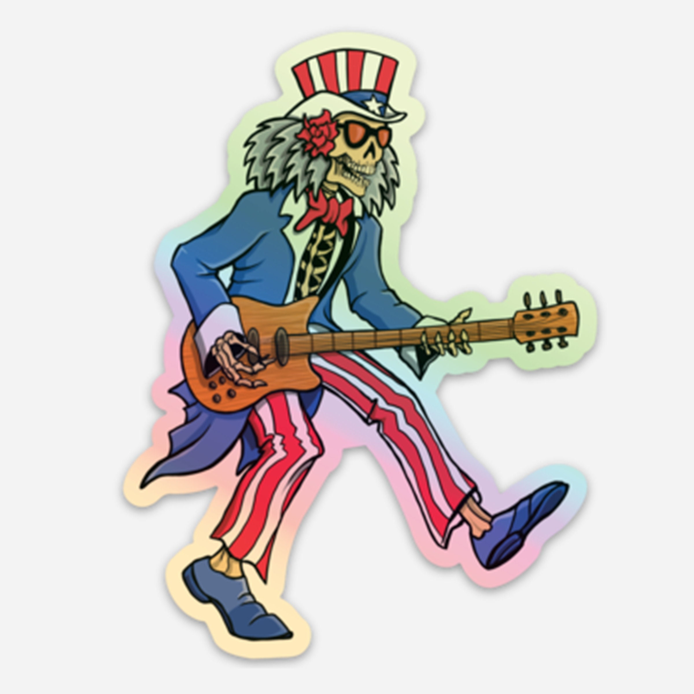 Uncle Sam 3 Holographic Sticker - Etsy