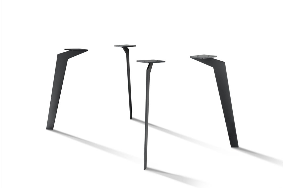 Modern Table Legs Made of Metal, Table Frame, Flat Steel, Design Base ...