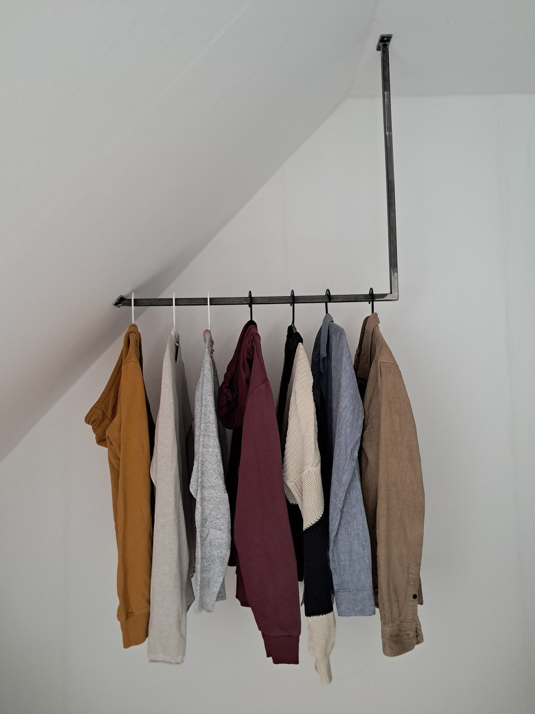 Sloped Ceiling Clothes Rail, Wardrobe Rail for the Ceiling and Sloping ...