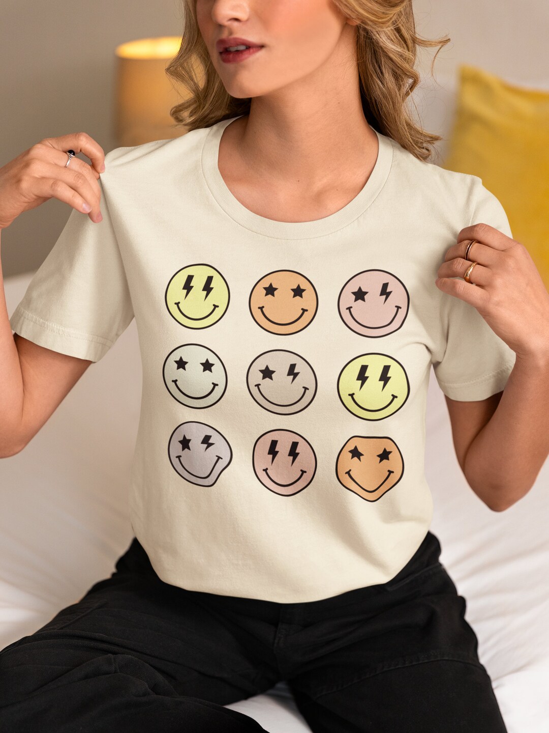 Smiley Face Shirt, Be Happy Shirt, Positive Thinking Clothing, Happy ...