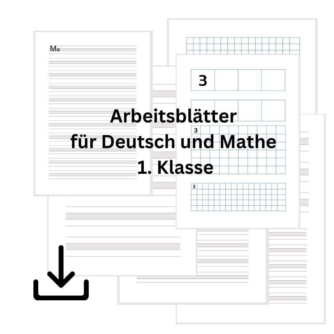 Lineatur Worksheets for German and Math for the 1st Grade Writing ...