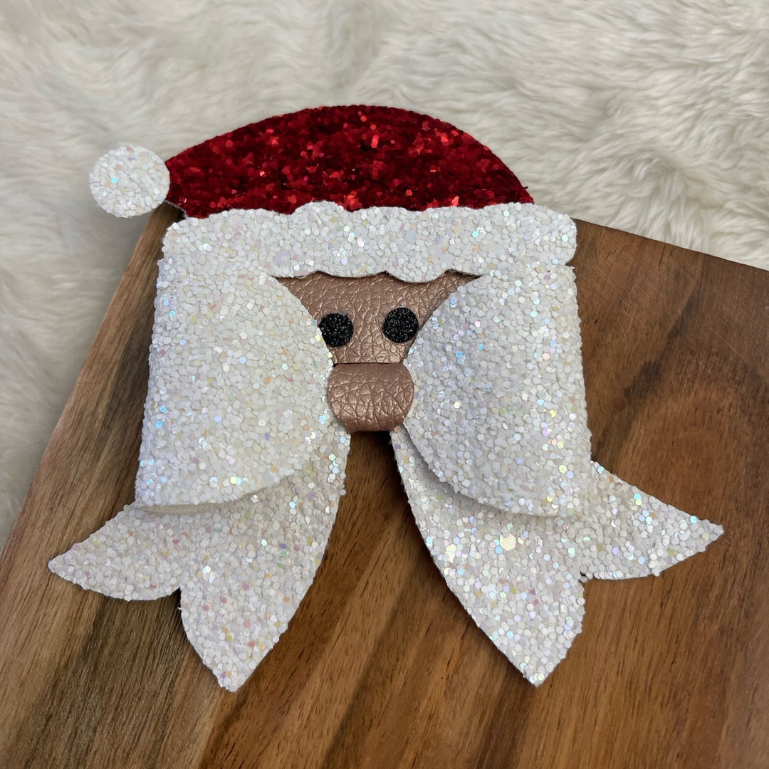 Santa Claus Bow Holiday Season Bows Santa Hair Bow Santa - Etsy