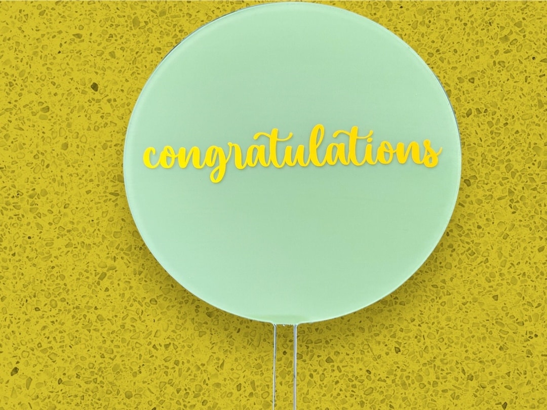Acrylic Cake Topper, Congratulations Cake Topper, Graduation Cake ...