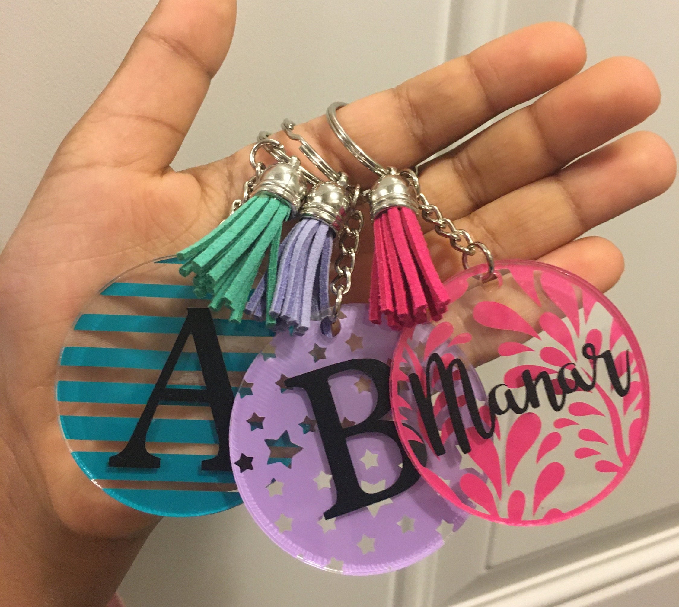 Personalized Acrylic Keychain, Custom Keychain, Monogram Keychain - Etsy