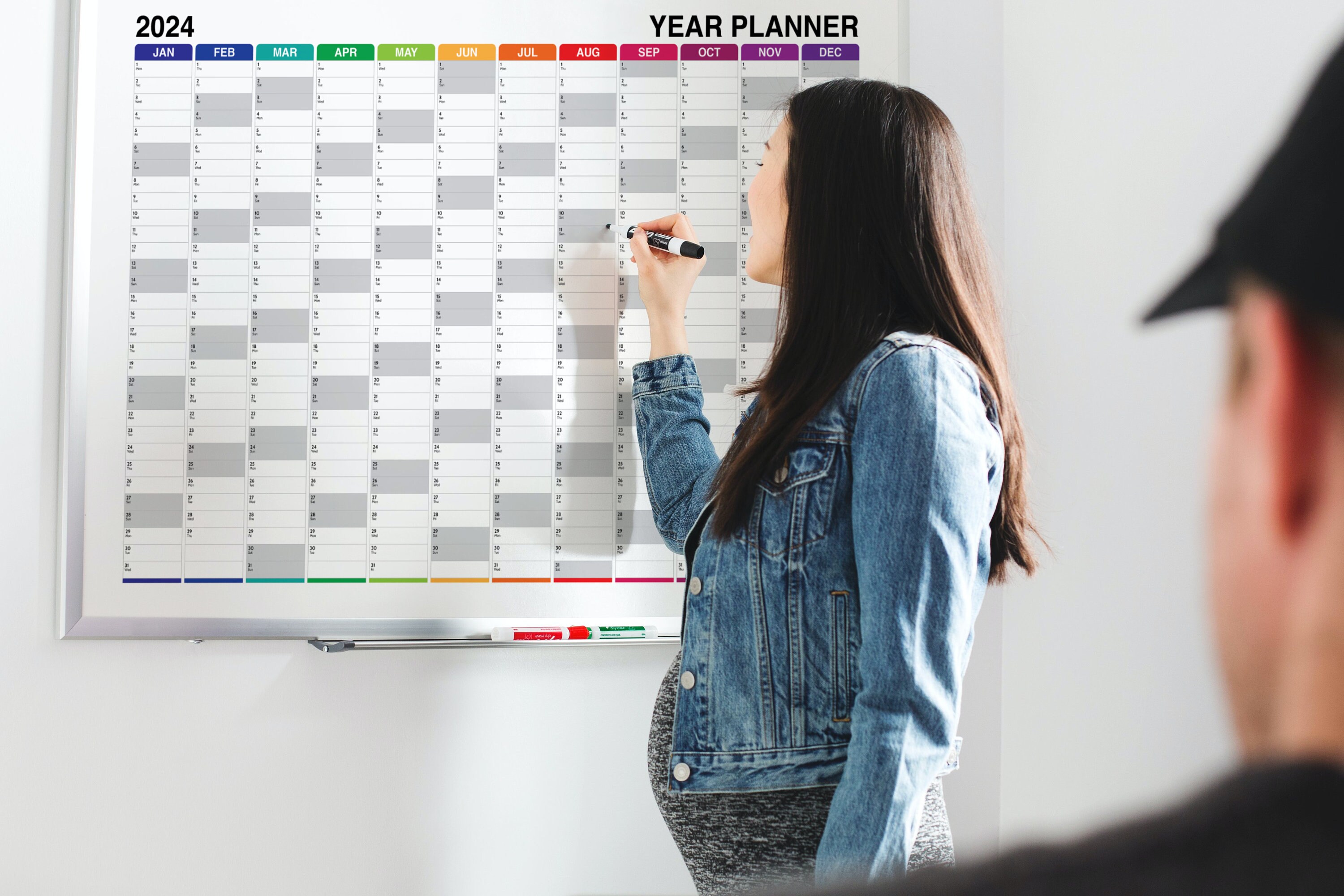 Printable 2024 Year Planner V1 Months in Columns Landscape Calendar ...