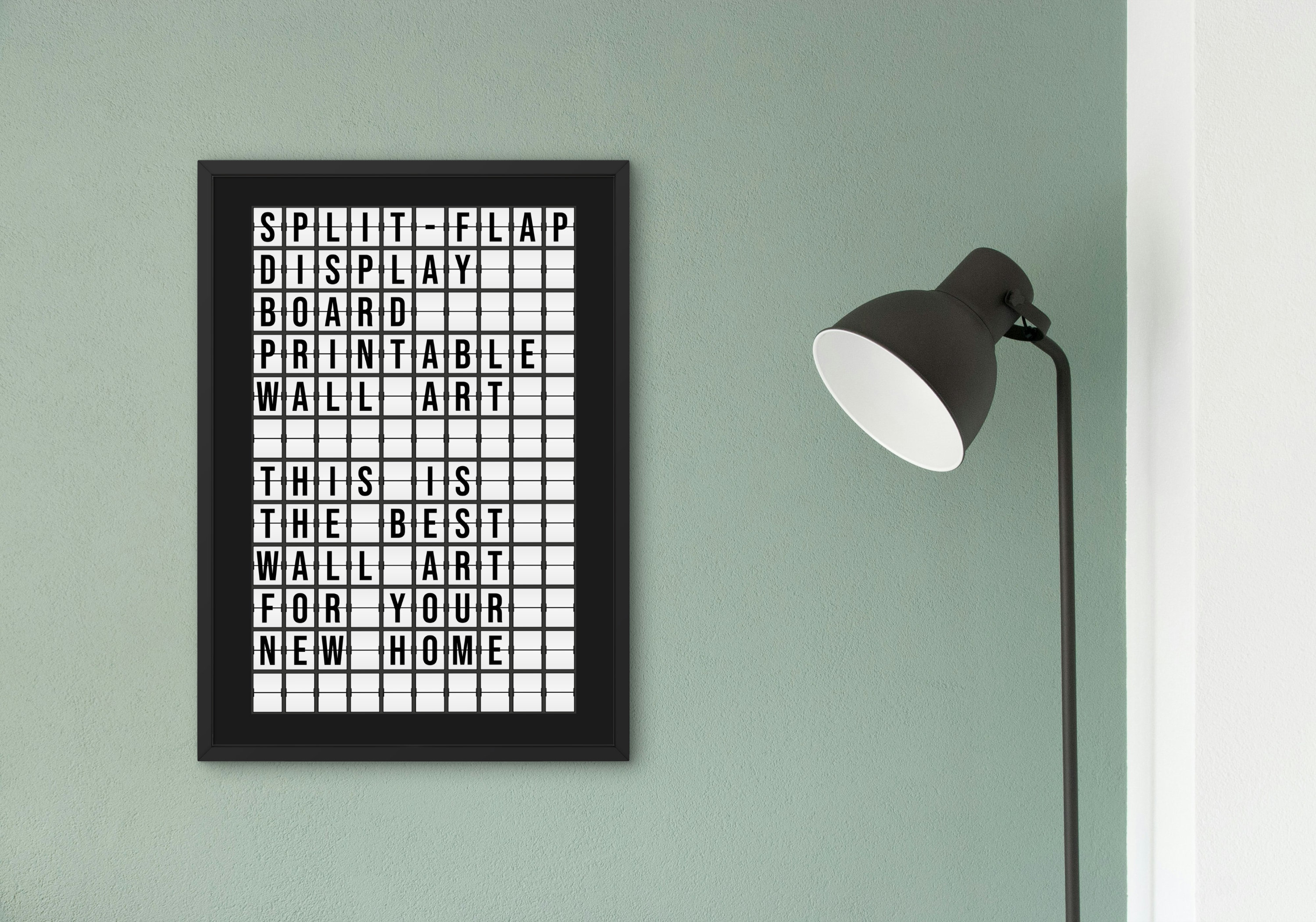 Printable Wall Art Split-flap Display Board Portrait Custom Text Table ...