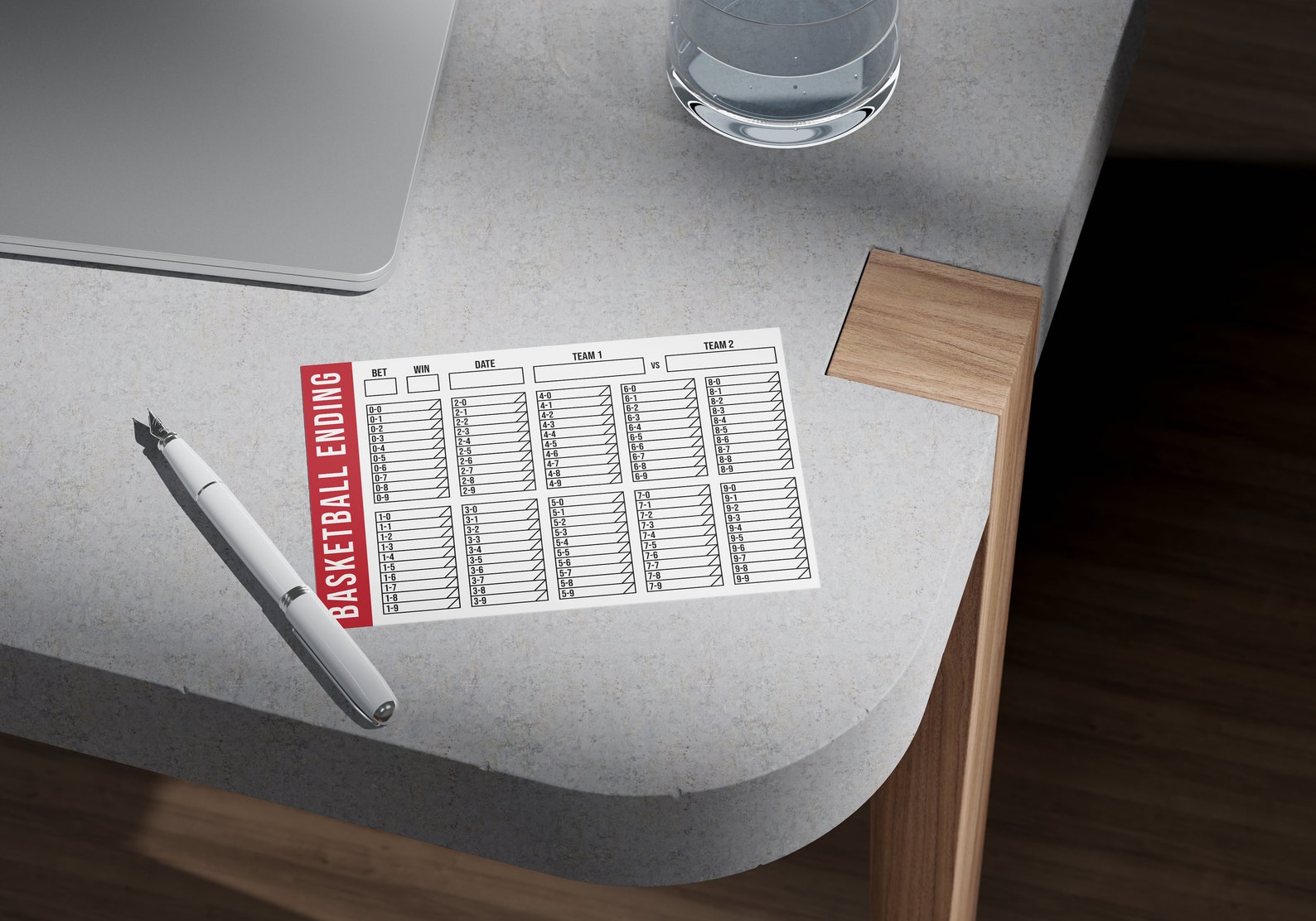 Basketball Ending Cards - Printable - 4x6 - Black Red Blue - Landscape ...